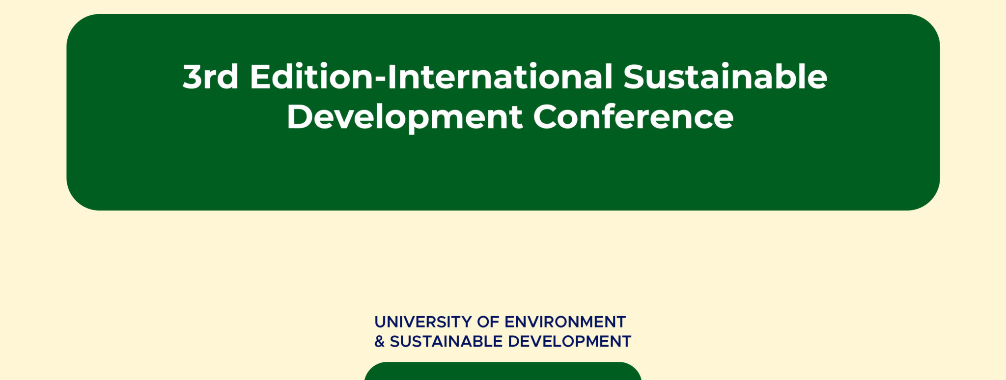 Upcoming Events – University of Environment and Sustainable Development